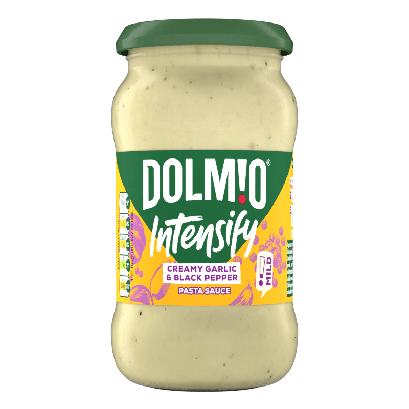 Dolmio® Intensify Mild Creamy Garlic & Black Pepper Pasta Sauce | Dolmio UK