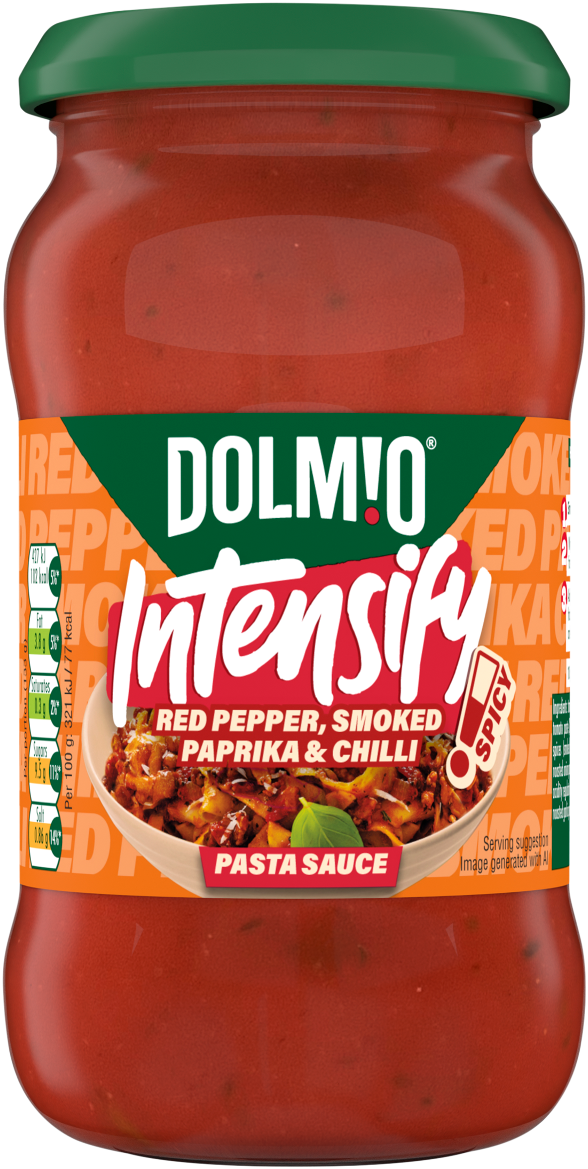 Dolmio® Intensify Spicy Red Pepper, Smoked Paprika & Chilli Pasta Sauce ...